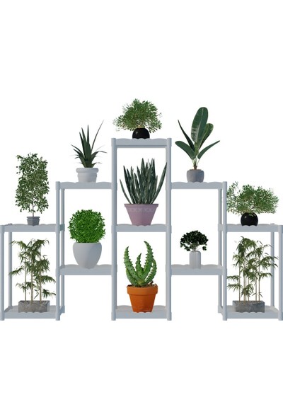 Moniev Işıl 11 Raflı Dekoratif Çiçeklik Saksı Standı Moniev Işıl 11 Raflı Dekoratif Çiçeklik Saksı Standı