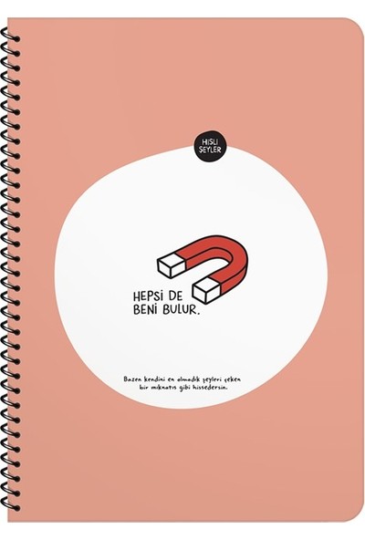 Hisli Şeyler Hepsi De Beni Bulur A4 Çizgili Defter Hisli Şeyler Hepsi De Beni Bulur A4 Çizgili Defter