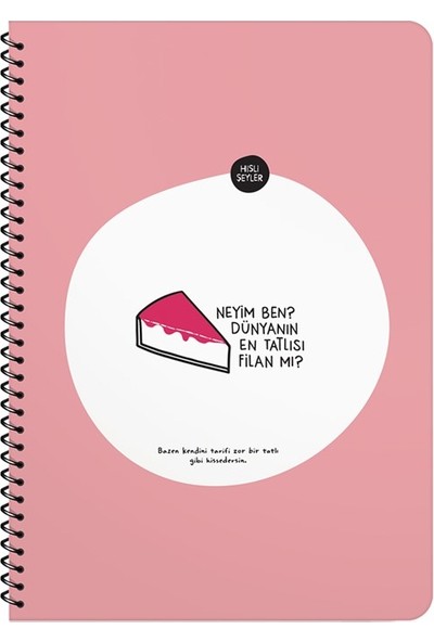 Hisli Şeyler Neyim Ben Dünyanın En Tatlısı Filan Mı? A4 Çizgili Defter Hisli Şeyler Neyim Ben Dünyanın En Tatlısı Filan Mı? A4 Çizgili Defter