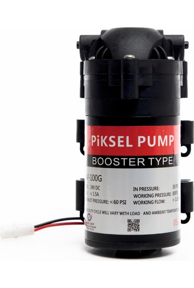 Piksel Aqua 100 Gpd Su Arıtma Cihazı Pompası Ce Belgeli