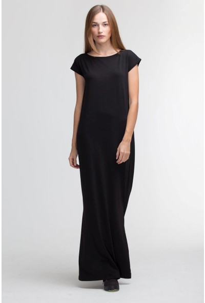 Soufeel Siyah Yırtmaçlı Dark Kolsuz Uzun Suprem Kadın Elbise