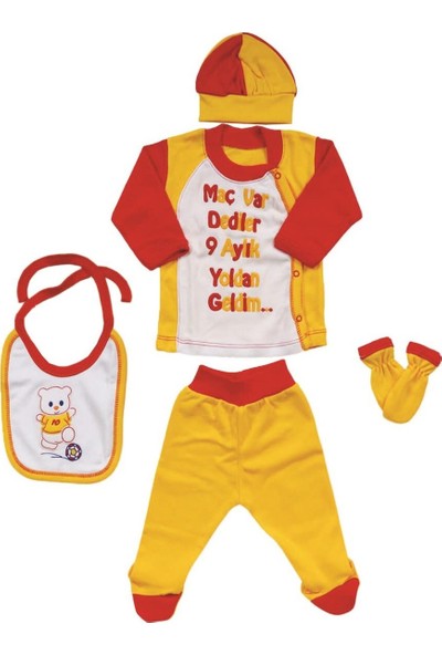 Bebekodam Galatasaray Maç Var Dediler 9 Aylık Yoldan Geldim Yazılı 5 Parça Bebek Hastane Çıkış Seti Bebekodam Galatasaray Maç Var Dediler 9 Aylık Yoldan Geldim Yazılı 5 Parça Bebek Hastane Çıkış Seti