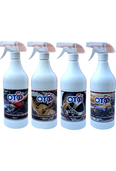 Oto 55 Seramik Etkili Cila + İç Detay Temizleyici + Jant Temizleyici + Motor Temizleyici Oto 55 Seramik Etkili Cila + İç Detay Temizleyici + Jant Temizleyici + Motor Temizleyici