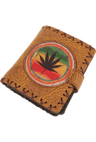 Cetinaccessories Hardal Yeşil Yaprak Örgü Tasarım Cüzdan Ünisex