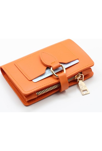 Kadın Cüzdan Turuncu Bayan Cüzdan
