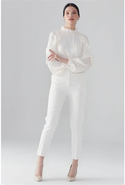 Zühre Pantolon Ekru P-0024