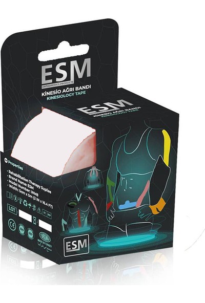 Medlon Esm Kinesio Tape Kinesio Ağrı Sporcu Bandı - Sporcu Bandı - Siyah 5m x 5cm Medlon Esm Kinesio Tape Kinesio Ağrı Sporcu Bandı - Sporcu Bandı - Siyah 5m x 5cm