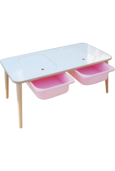 Damla Toys Kız Çocuk Ahşap Oyun Aktivite Ders Masası