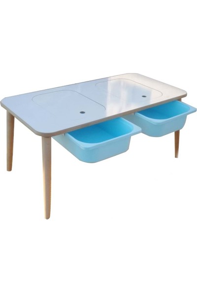 Damla Toys Erkek Çocuk Ahşap Oyun Aktivite Ders Masası Damla Toys Erkek Çocuk Ahşap Oyun Aktivite Ders Masası