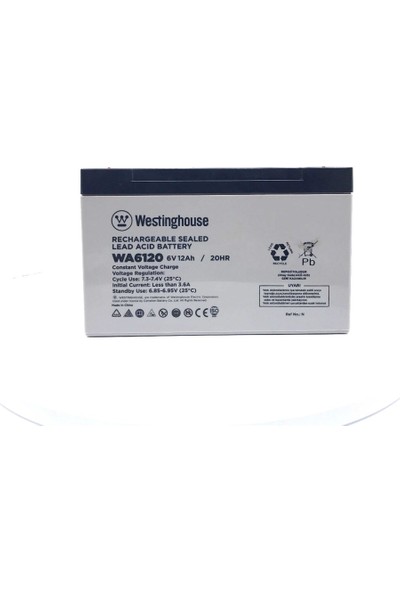 Westınghouse 6V 12AH Akülü Araba Aküsü A+ Westınghouse 6V 12AH Akülü Araba Aküsü A+