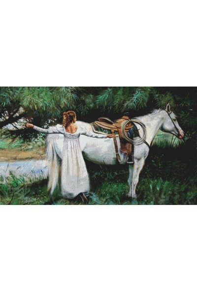 Movas Sanat At ve Kadın Elmas Mozaik Tablo