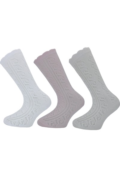 Igloo Socks Igloo File Dizaltı 3'lü Kız Çocuk-Bebek Çorabı Igloo Socks Igloo File Dizaltı 3'lü Kız Çocuk-Bebek Çorabı
