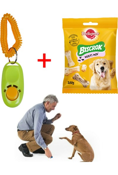 Vebura Pedigree Biscrok Original Köpek Ödül Bisküvisi 200 gr + Köpek Eğitim Clickeri