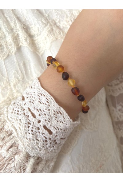 Kehribar Sarayı Kehribar Mat Karışık 16cm Bebek - Çocuk Bileklik Sertifikalı