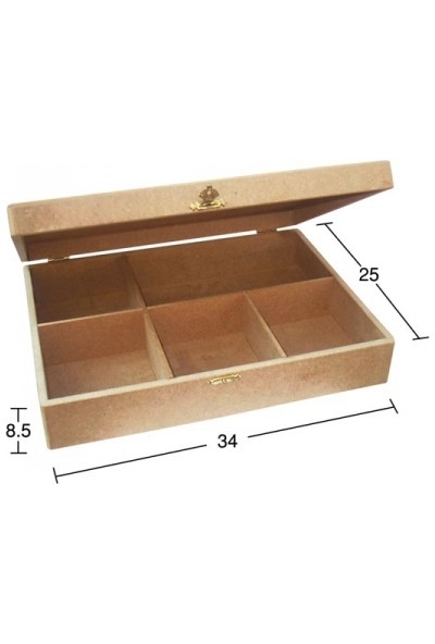 Ustalar Hobi Ahşap 5 Bölmeli Saklama Kutusu
