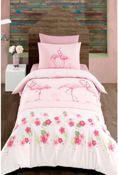 Majoli Tek Kişilik 4 Mevsim Nevresim Takımı - Pembe Majoli Tek Kişilik 4 Mevsim Nevresim Takımı - Pembe