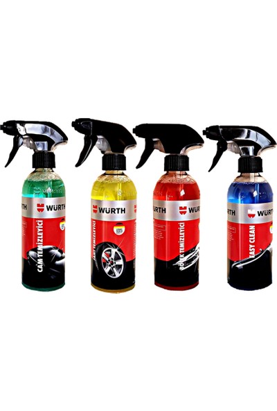 Würth Temizlik Seti(Cam+Jant+Böcek+Easy Clean Temizleyici ) 400ML Würth Temizlik Seti(Cam+Jant+Böcek+Easy Clean Temizleyici ) 400ML