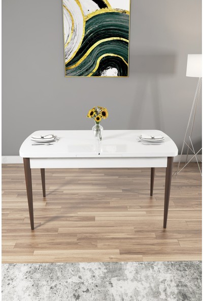 Rovena Arel Serisi Mdf Ahşap Ayaklı Açılabilir Mutfak Masası