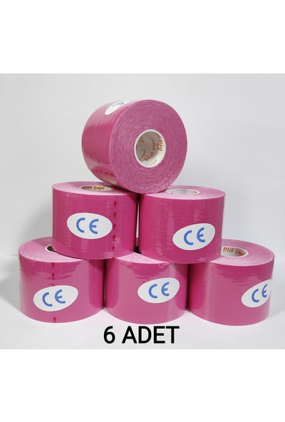 Bia Tape Kinesio 5 cm x 5 M - Pembe Rengi Sporcu Bandı 6'lı (Pakette 6 Adet) Bia Tape Kinesio 5 cm x 5 M - Pembe Rengi Sporcu Bandı 6'lı (Pakette 6 Adet)