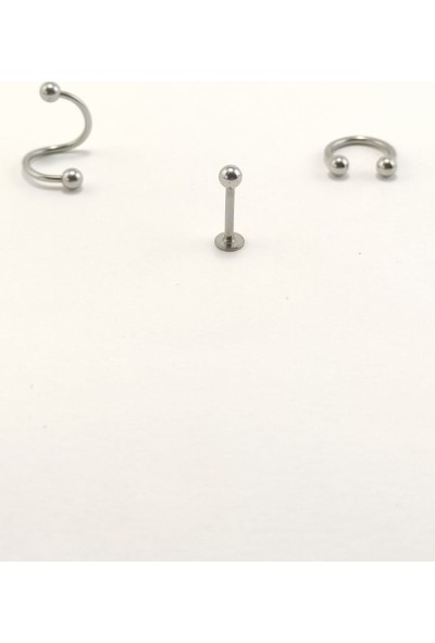 Takıparkxs 316L Cerrahi Çelik 8 mm Gold Renk Üçlü Piercing Set (Labret,septum,helix) Takıparkxs 316L Cerrahi Çelik 8 mm Gold Renk Üçlü Piercing Set (Labret,septum,helix)