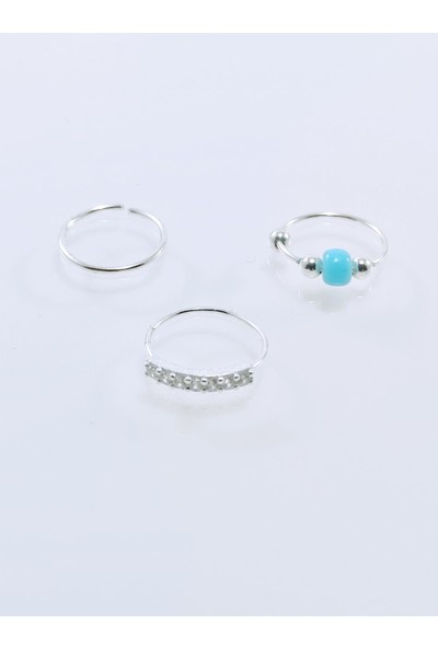 Takıparkxs 925 Ayar Gümüş Üçlü Halka Hızma Set Takıparkxs 925 Ayar Gümüş Üçlü Halka Hızma Set