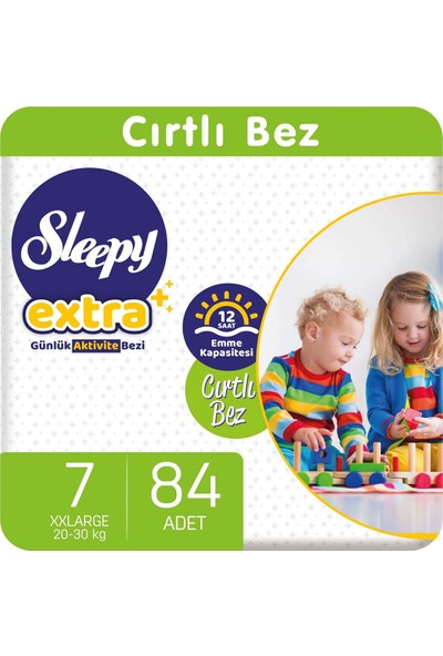 Sleepy Extra Günlük Aktivite Bezi 7 Numara Xxl 84 'lü Sleepy Extra Günlük Aktivite Bezi 7 Numara Xxl 84 'lü