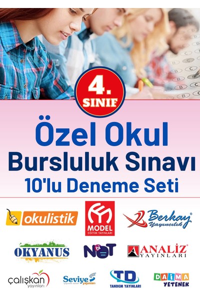 Hepsi Kitap 4. Sınıf Özel Okul Bursluluk Sınavı Karma 10 Marka 10 Deneme 2020-2021 Hepsi Kitap 4. Sınıf Özel Okul Bursluluk Sınavı Karma 10 Marka 10 Deneme 2020-2021