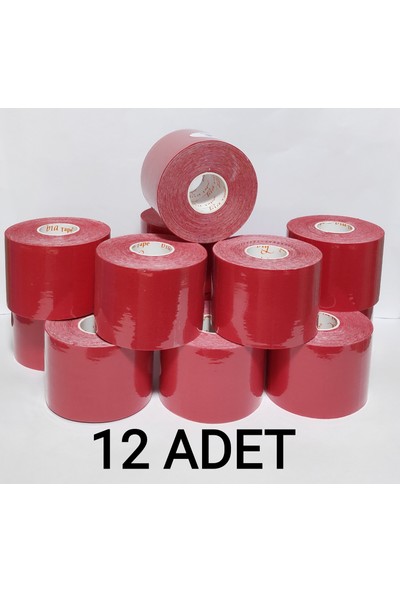 Bia Tape Kinesio 5 cm x 5 M - Kırmızı Rengi Sporcu Bandı 12'li (Pakette 12 Adet) Bia Tape Kinesio 5 cm x 5 M - Kırmızı Rengi Sporcu Bandı 12'li (Pakette 12 Adet)