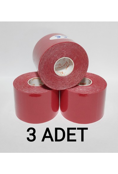 Bia Tape Kinesio 5 cm x 5 M - Kırmızı Rengi Sporcu Bandı 3'lü (Pakette 3 Adet) Bia Tape Kinesio 5 cm x 5 M - Kırmızı Rengi Sporcu Bandı 3'lü (Pakette 3 Adet)