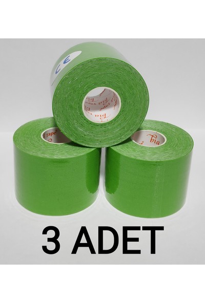 Bia Tape Kinesio 5 cm x 5 M - Yeşil Rengi Sporcu Bandı 3'lü (Pakette 3 Adet) Bia Tape Kinesio 5 cm x 5 M - Yeşil Rengi Sporcu Bandı 3'lü (Pakette 3 Adet)