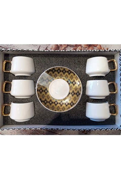 Paçi Porselen 6'lı Kahve Fincan Takımı