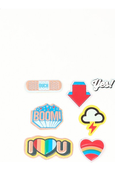 Markapia Woman Pul Baskı Karışık Figürlü Sticker Rozet 7'li Markapia Woman Pul Baskı Karışık Figürlü Sticker Rozet 7'li
