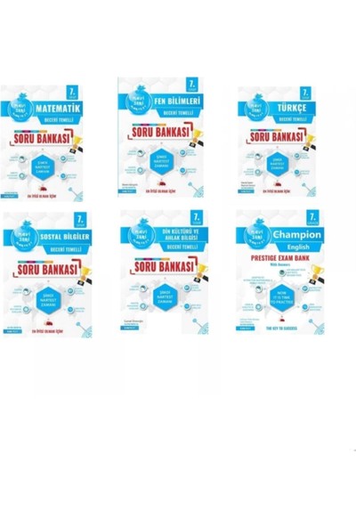 Nartest Yayınevi 7. Sınıf Mavi Seri Soru Bankası Set 6 Kitap