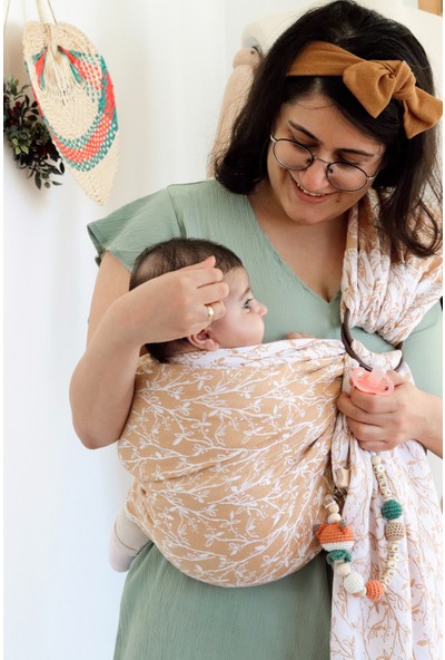 Zubu Halka Sling - Babysling - Spring Branch- Bebek Taşıyıcı - Pamuk - Taşıma Şalı