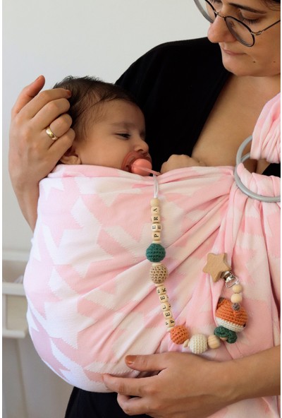 Zubu Halka Sling - Babysling - Kaz Ayağı - Bebek Taşıyıcı - Pamuk - Taşıma Şalı