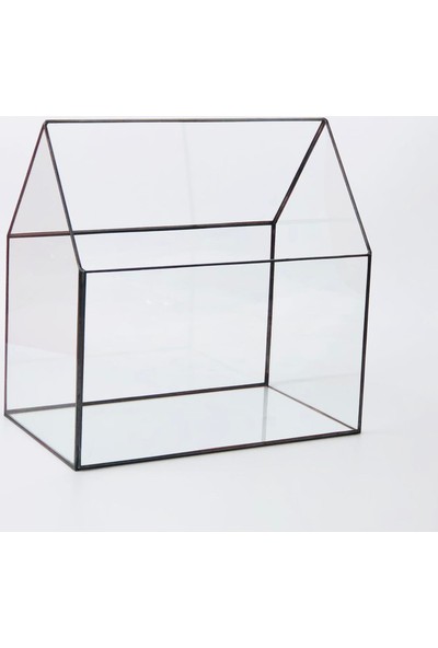 Vitrayverteks Dekoratif Cam Fanus Yükseklik 25.5cm En 25.5cm Boy 15CM Vitrayverteks Dekoratif Cam Fanus Yükseklik 25.5cm En 25.5cm Boy 15CM