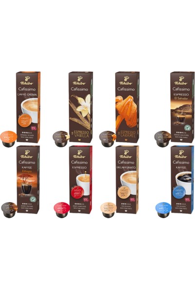 Tchibo Caffissimo Kahve Kapsülleri Özel Seri Avantajlı Paket 8 x 10'lu Tchibo Caffissimo Kahve Kapsülleri Özel Seri Avantajlı Paket 8 x 10'lu