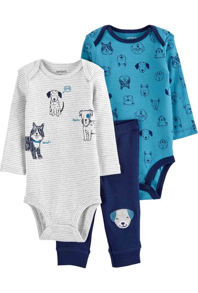 Carters Layette Erkek Bebek 3'lü Set - Tma 1J350510 Carters Layette Erkek Bebek 3'lü Set - Tma 1J350510