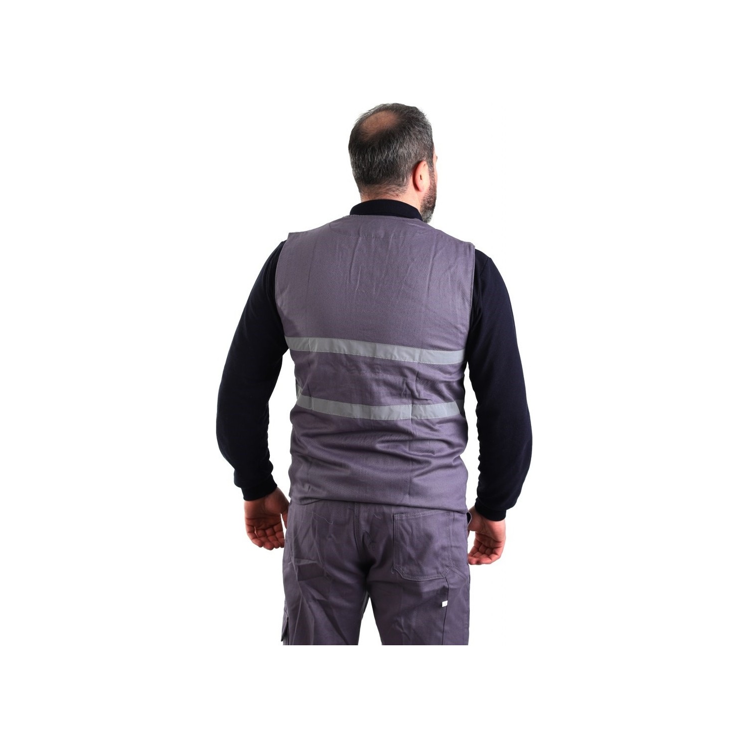 ESERIS Eser - V Yaka Gabardin Yelek - Iş Yeleği - Gri Fiyatı