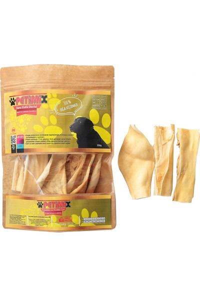 Petimix Dana Kafa Derisi Büyük Boy 250G Çiğneme Kemikleri Petimix Dana Kafa Derisi Büyük Boy 250G Çiğneme Kemikleri