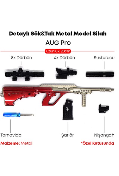 Dukkin Detaylı Sök&tak Metal Model Silah 20CM - Aug Pro Dukkin Detaylı Sök&tak Metal Model Silah 20CM - Aug Pro