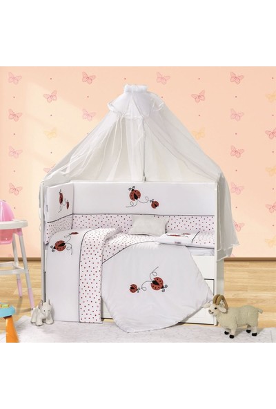 Tofin Bebek Uyku Seti Puanlı Uğur Böceği 70 x 130 cm Kırmızı
