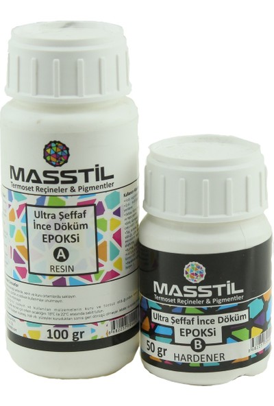 Masstil Ultra Şeffaf Ince Döküm Epoksi 150 gr Masstil Ultra Şeffaf Ince Döküm Epoksi 150 gr