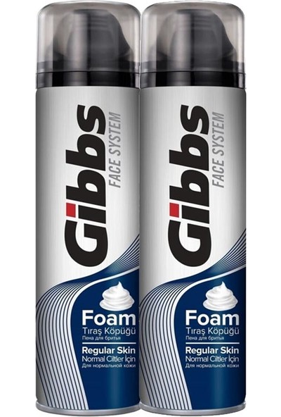 Gibbs Normal Ciltler Için Tıraş Köpüğü 200 ml x 2 Gibbs Normal Ciltler Için Tıraş Köpüğü 200 ml x 2