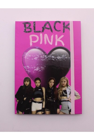 Star Global Lastikli Noktalı Sert Kapak Black Pink Defter Star Global Lastikli Noktalı Sert Kapak Black Pink Defter