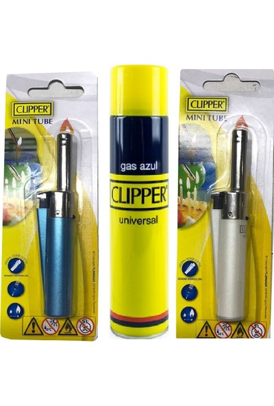 Clipper Mini Tube Çakmak 2'li + Clipper Çakmak Gazı