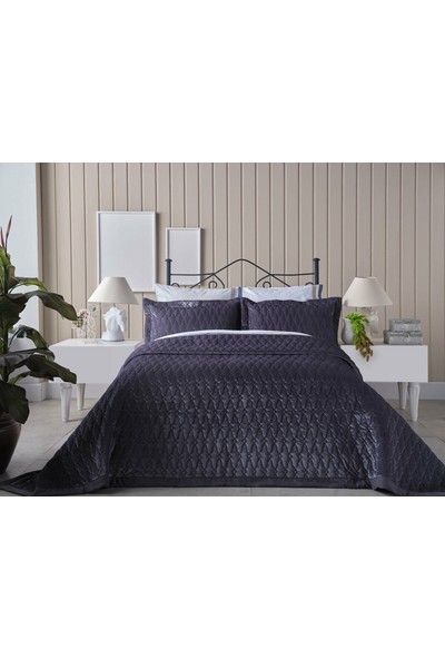 Doqu Home Carmen Yatak Örtüsü Çift Kişilik Indigo