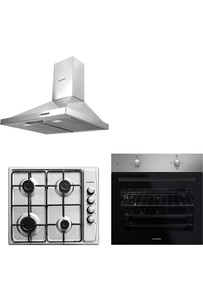 Kumtel Inox Ankastre Set (DP6X Davlumbaz - B66 -S2 Fırın - KO-410 Bf Inox Ocak ) Kumtel Inox Ankastre Set (DP6X Davlumbaz - B66 -S2 Fırın - KO-410 Bf Inox Ocak )