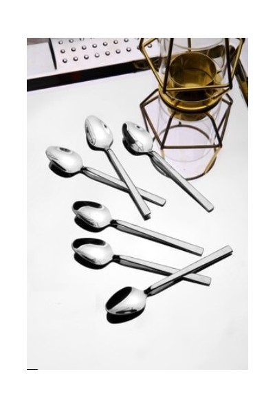 Göksan Mutfak Çay Kaşığı 6'lı Paslanmaz Çelik Çubuk Model