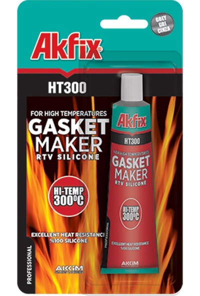 Akfix HT300 Yüksek Isı Silikonu Sıvı Conta 50ML Tüp Kırmızı Akfix HT300 Yüksek Isı Silikonu Sıvı Conta 50ML Tüp Kırmızı